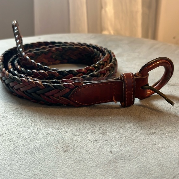 Accessories | Brown And Black Braided Leather Belt Made In Turkey ...